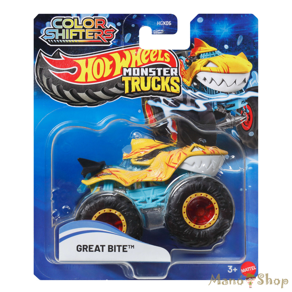 Hot Wheels Monster Trucks - Color Shifter Great Bite - Színv